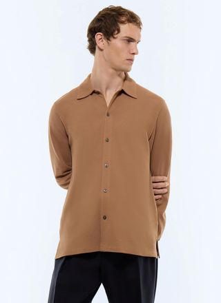 Fursac Chemise en jersey piqu&eacute; de coton - Taille XL - Homme