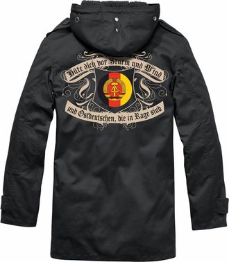 Spass Kostet Herren M&auml;nner Winter Parka R&uuml;ckendruck H&uuml;te dich Ostdeutschen DDR Motiv Nva