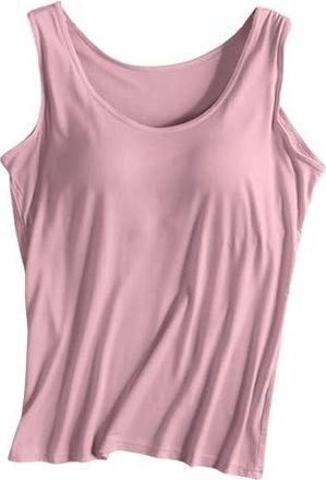 Generic D&eacute;bardeur athl&eacute;tique int&eacute;gr&eacute; pour femme - Sans armatures - Sans manches - Avec soutien-gorge int&eacute;gr&eacute; - Col rond - Pour l&eacute;t&eacute; - Tendance - Pour le sport