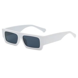 Generic Lunettes De Soleil Carr&eacute;es &Agrave; Petite Monture For Hommes Et Femmes, Id&eacute;ales For Les Vacances Ou D&eacute;placements, D&eacute;coratives(White)