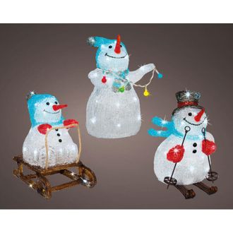 Kaemingk LED-Schneemann 32,5 cm kaltes Licht