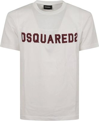Dsquared2 Homme, Tops, Blanc, Taille: S Logo T-Shirt