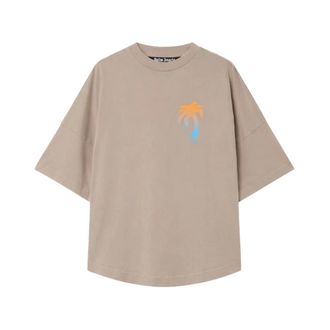 Palm Angels I Love PA Over Tee - - Tops - Herren - Beige - XS
