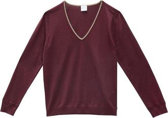 Paul Smith Pull &Agrave; Col V - Rouge Brun