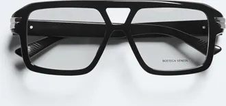 Bottega Veneta Lunettes aviateur Mitre - Noir - Unisex - Unisex