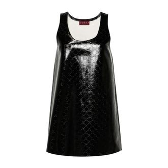 Gucci GG Embossed Mini Dress - - Dresses - Damen - Schwarzk - S