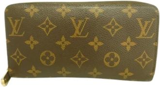 Louis Vuitton unisex, Pre-owned, Brun, Taille: ONE Size Portefeuille long vintage en toile Pre-owned (bi-pli)
