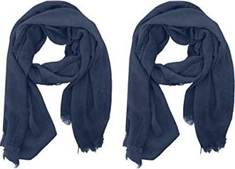 JOPHY & CO. &Eacute;charpe pour homme l&eacute;g&egrave;re et douce en forme d&eacute;tole rectangulaire en fibre de bambou de couleur unie, bleu