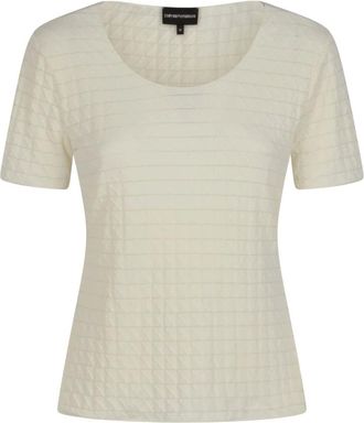Emporio Armani Femme, Tops, Blanc, Taille: 44 FR Jumper