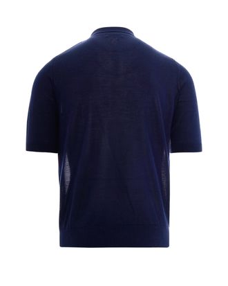 Ballantyne Mens Polo Shirt Navy Silk-Cashmere Silk Cashmere T-shirts And Polos