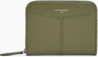 Le Tanneur Porte monnaie zippé avec porte cartes amovible Charlotte en cuir lisse