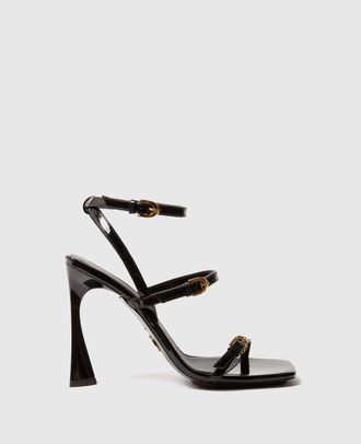 Stella McCartney Elsa Patent Heeled Sandals,, Size: 35h