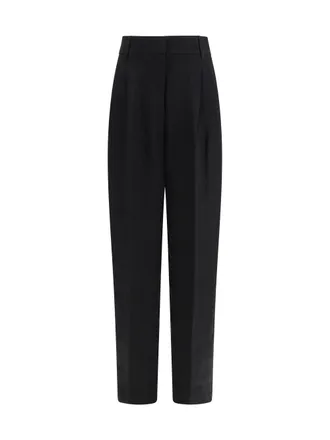 Max Mara Womens Trousers Mstsumero Linen Black