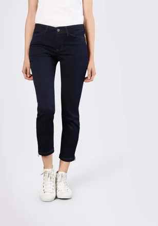 MAC Broeken 7/8-Jeans MAC Dream Chic, Damen, Gr. 32, L&auml;nge 29, blau (schwarz rinsewash), Denim/Jeans, Obermaterial: 65% Baumwolle, 31% Polyester, 4% Elasthan, seh