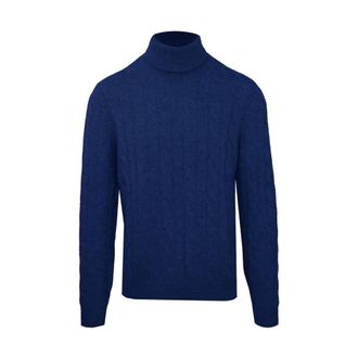 Malo Homme, Pulls, Bleu, Taille: 2XL Pull col roul&eacute; en maille torsad&eacute;e