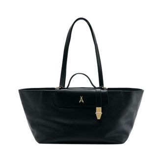 Patrizia Pepe Femme, Sacs, Noir, Taille: ONE Size Modern Utility Leather Bag