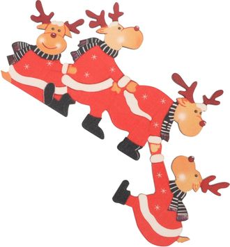 Hemobllo Weihnachtliche Türrahmendekoration Aus Holz Farbenfroher Fensterrahmen Für Weihnachtsfeiern Interessanter Weihnachtsschmuck Für Wohnungen Und Einkaufs