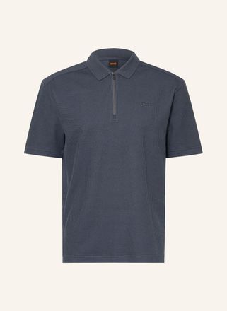 HUGO BOSS Jersey-Poloshirt Ribnylon blau