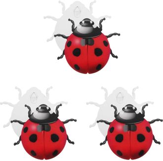 Amosfun 6 Stk Eisenk&auml;fer wandverkleidung wand polsterung metalldeko Wandk&auml;ferdekoration K&auml;ferskulptur Heimdekorationen Au&szlig;endekorationen Marienk&auml;fer-Wohnacces