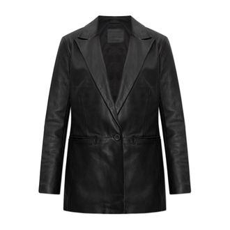 AllSaints Lederblazer - - Jackets - Damen - Schwarzk - XL