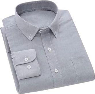Generic Chemise Oxford &agrave; manches longues pour homme, coupe ajust&eacute;e, unie, poche unique, haut daffaires et de bureau, 2635-5, 3XL