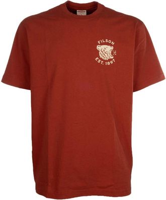 Filson Homme, Tops, Rouge, Taille: 38 FR Bear Graphic T-Shirt