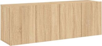 vidaXL Vidaxl - Meuble TV mural 2 pcs en bois ding&eacute;nierie ch&ecirc;ne sonoma 60x30x41 cm - R&eacute;sistant &agrave; lhumidit&eacute; - Grand espace de rangement
