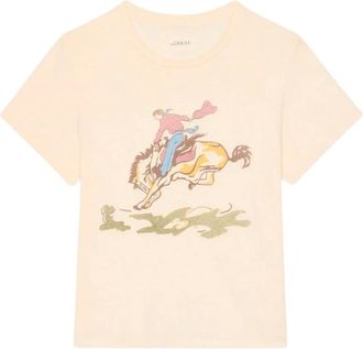 The Great. THE Great, Femme, Tops, Beige, Taille: 40 FR Little Rider Tee-shirt