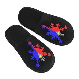 Generic Pantoufle Maison Drapeau &Eacute;toil&eacute; Des Philippines Hiver Pantoufles Unique Hiver Chaussures Chaudes Doux Chaudes Pantoufles Pour Chambre Camping Maison M