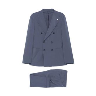 L.B.M. 1911 Double Breasted Suit - - Suits - Herren - Blau - 3XL