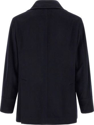 Brunello Cucinelli Mens Blue Virgin Wool Coat Clothing