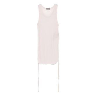 Ann Demeulemeester Homme, Tops, Rose, Taille: XS Débardeur Court Froissé