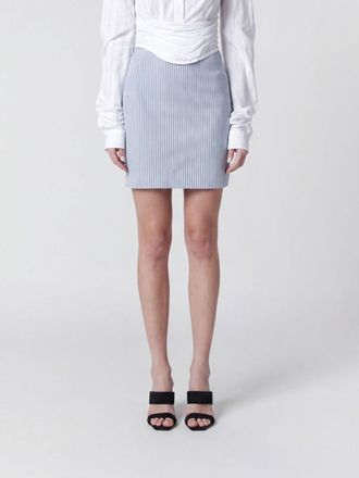 Vivienne Westwood Gestreifter Mini-Bleistiftrock aus Baumwolle mit hoher Taille
