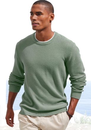 John Devin Strickpullover JOHN DEVIN, Damen, Gr. XXL (60/62), gr&uuml;n (hellgr&uuml;n), Strick, Obermaterial: 50% Baumwolle, 50% Polyacryl, unifarben, regular fit normal,