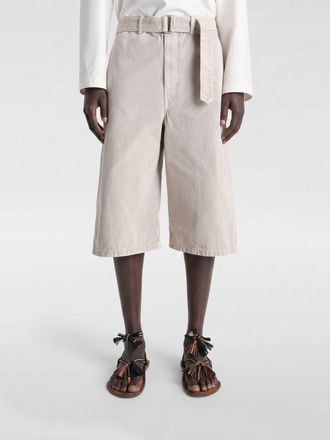 Christophe Lemaire Knielange Shorts aus Baumwolldenim mit hoher Taille und verstellbarem G&uuml;rtel