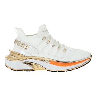 Plein Sport unisex, Chaussures, Blanc, Taille: 47 EU Runner Baskets Chrome Surfer