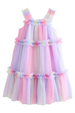 Next Tr&auml;gerkleid Gestuftes Tr&auml;gerkleid mit Mesh (1-tlg)