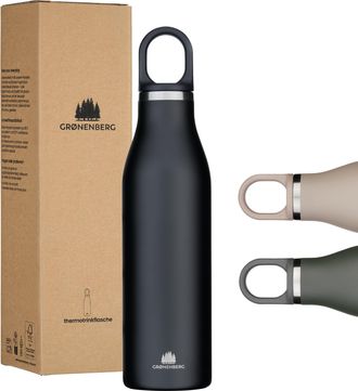 Groenenberg Trinkflasche Edelstahl 500ml oder 750ml | 100% Auslaufsicher | Thermosflasche Kohlens&auml;ure geeignet | Isolierflasche Trinkflasche Sport