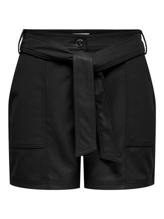 Only Ledershorts Damen, Schwarz, XS