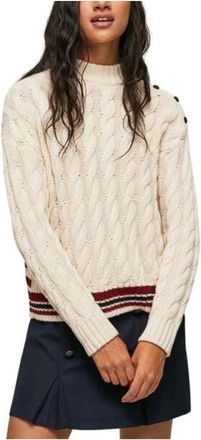 Pepe Jeans London Femme, Pulls, Beige, Taille: 38 FR Pulls &agrave; col rond