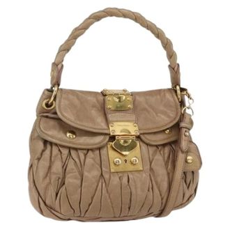 Miu Miu Sac bandouli&egrave;re Pre-owned - Femme - Pre-owned - Beige - Taille: ONE Size