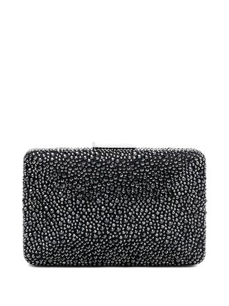 Twentyfourhaitch pochette &agrave; ornements en cristal - Noir