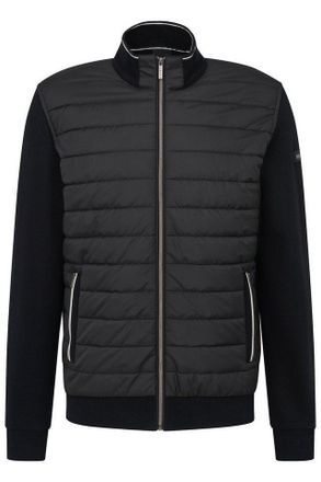 Bugatti Sweatjacke Basic Essential Modern Fit in Stepp-Optik