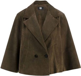 Riani Damen Lederjacke mit weiten &Auml;rmeln