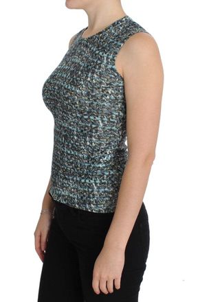 Dolce & Gabbana Womens Blue Wool Sweater Sleeveless Pullover Clothing
