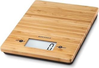 Soehnle Bamboo, balance de cuisine numérique, équipement cuisine en bambou véritable de haute qualité, balance alimentaire très précise, pèse aliment jusquà 5