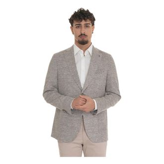 Paoloni Jacke mit strukturiertem Stoff und Taschen - - Jackets - Herren - Braun - S