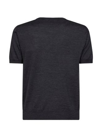 Valentino Mens Sweater Vlogo Dark Grey Cotton