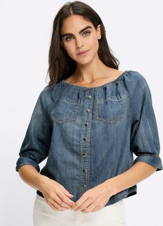 Heine Klassische Bluse Jeansbluse