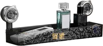 Generico Saugnapf- mit Korb für Badezimmer, praktischer Korb ohne Bohren, stabil, platzsparend, für Handtücher, Conditioner, Shampoo, Seife, Zuhause